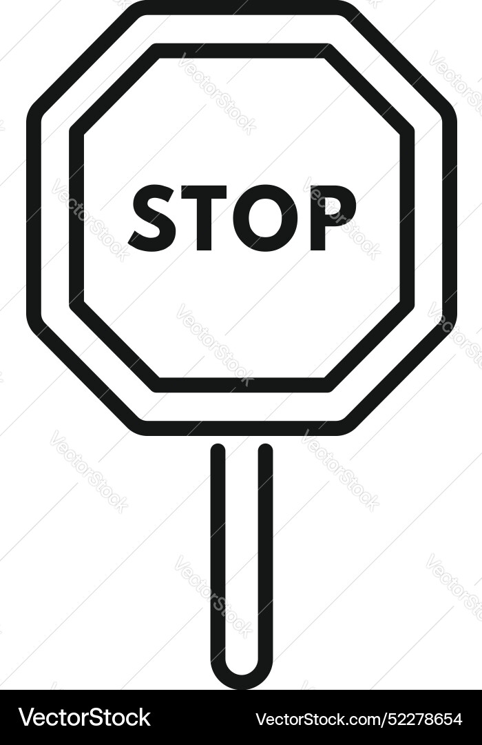Stop sign icon representing road safety Royalty Free Vector