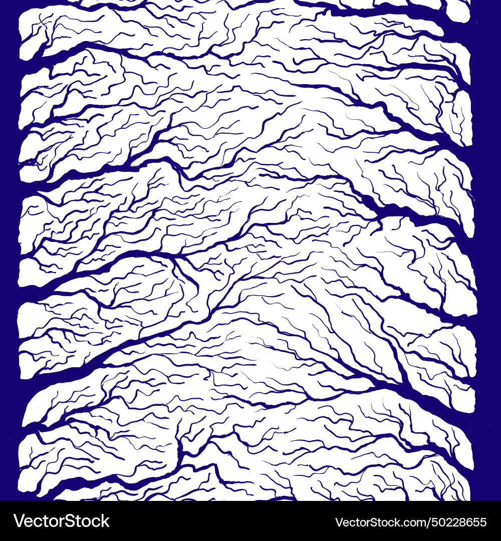 Hand drawn pattern of tree branches and trunk Vector Image