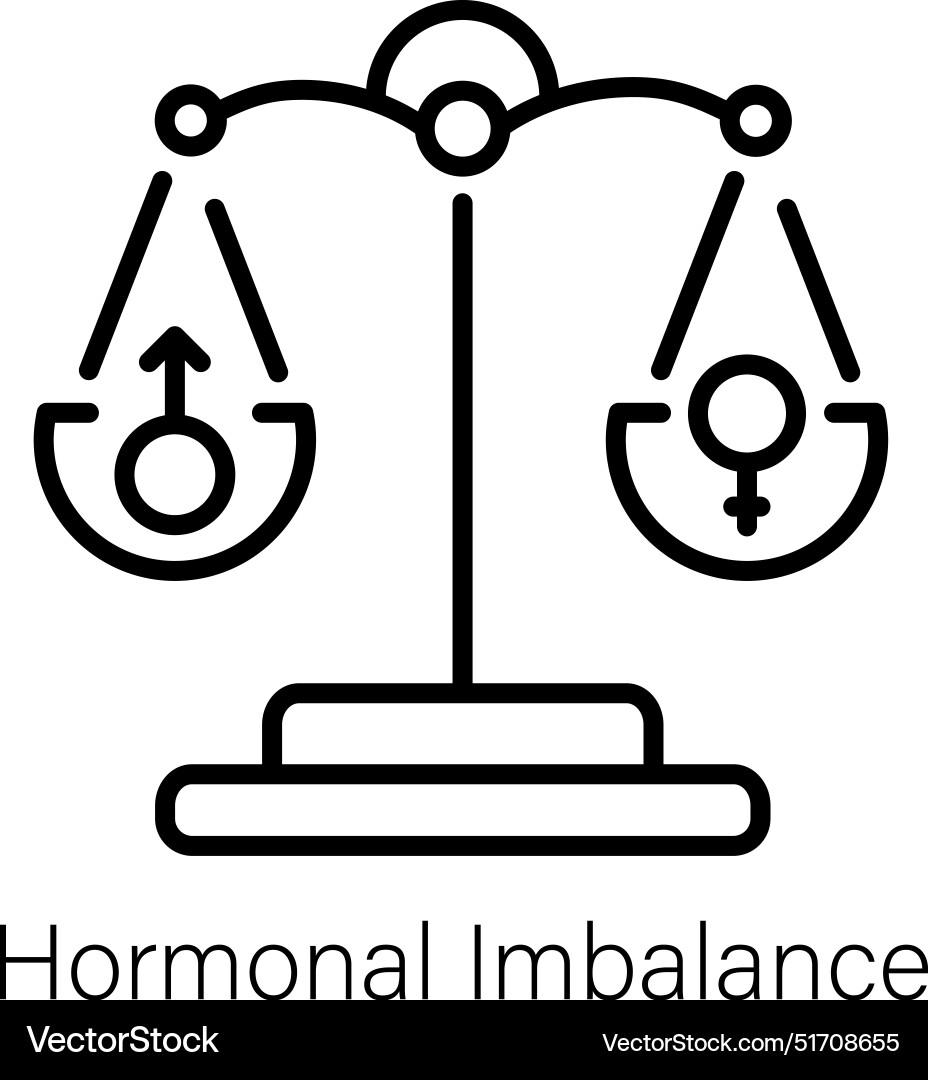 Hormonal imbalance Royalty Free Vector Image - VectorStock