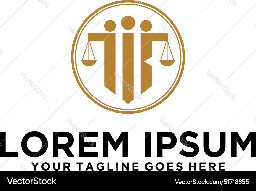 Law firm attorney logo design Royalty Free Vector Image