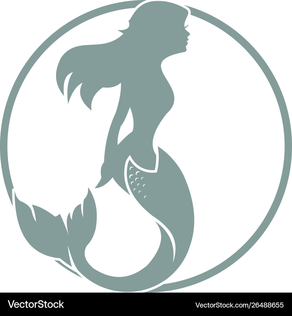 Mermaid logo template Royalty Free Vector Image