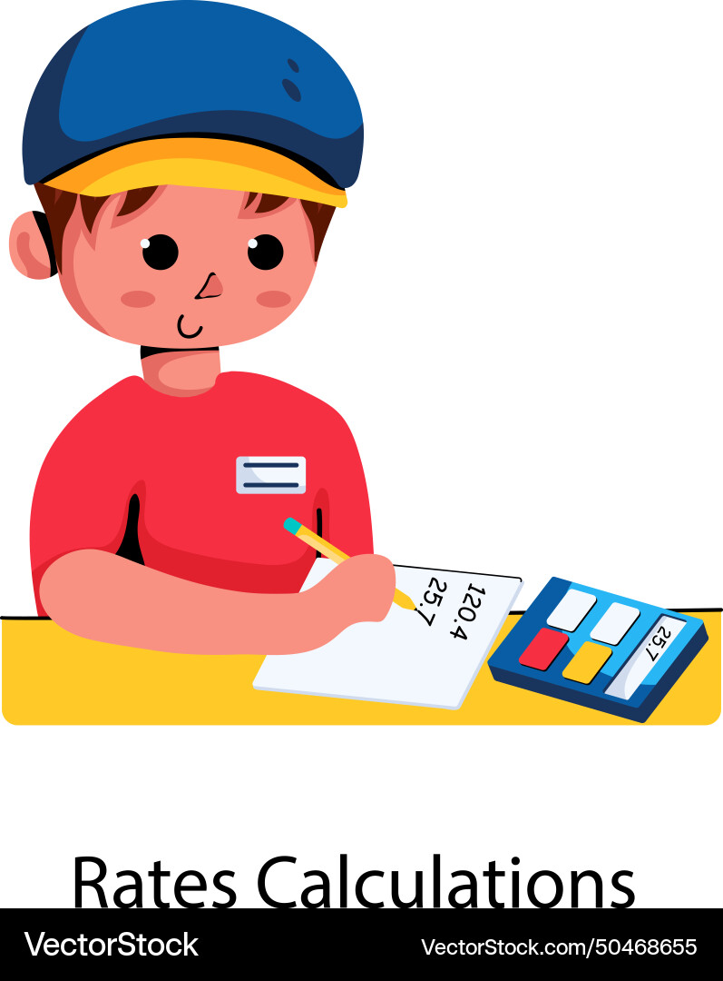 Rates calculations Royalty Free Vector Image - VectorStock