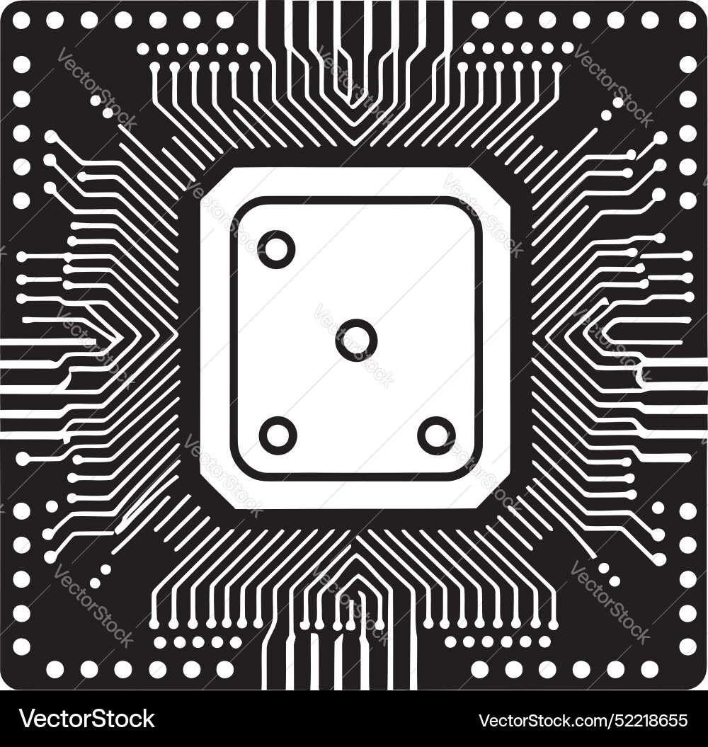 Siliconsculpt artisanal chip logo crafting Vector Image