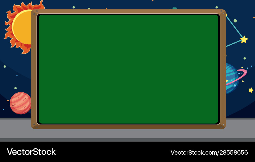 Border template with space wallpaper Royalty Free Vector