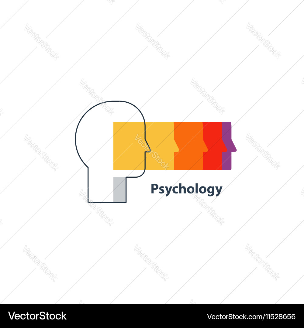 Emotional intelligence concept psychology logo Vector Image