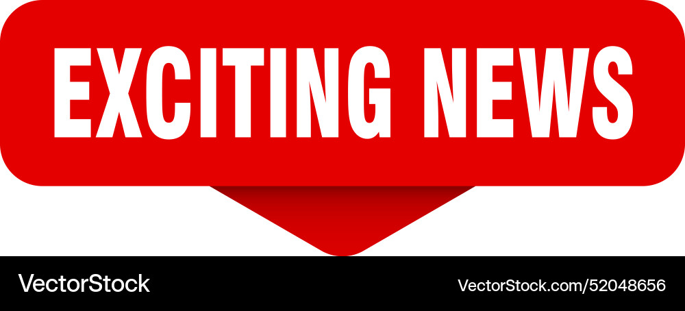 Exciting news sticker sign Royalty Free Vector Image