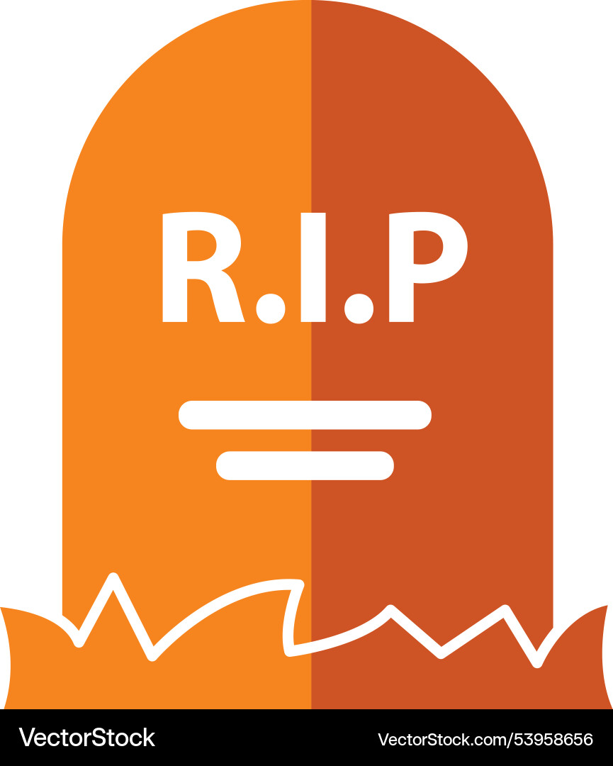 Halloween tombstone with rip inscription Vector Image