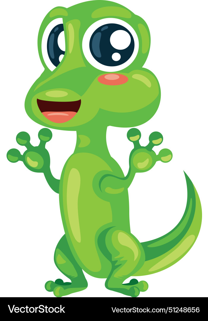 Lizard cartoon cute Royalty Free Vector Image - VectorStock