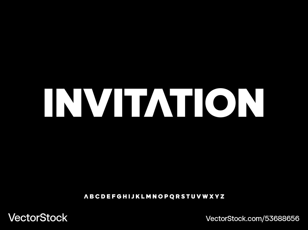 Modern clean bold alphabet display font Royalty Free Vector