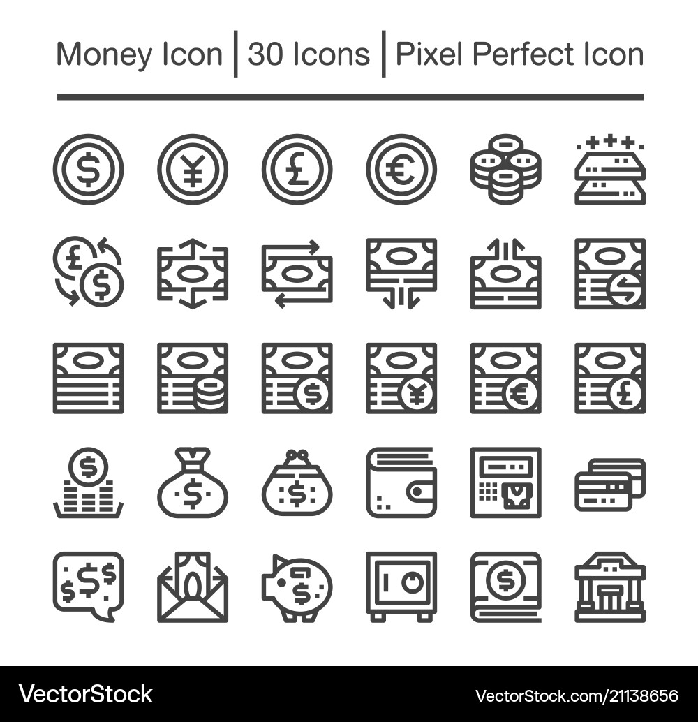 Money line icon Royalty Free Vector Image - VectorStock