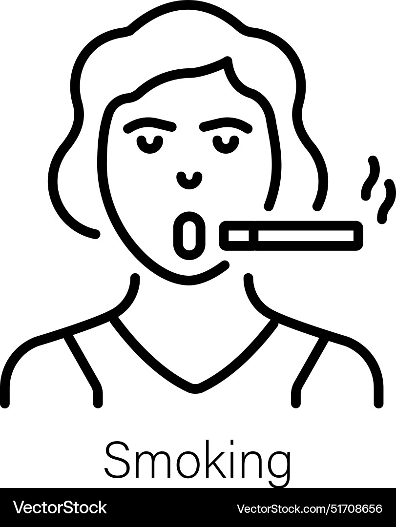 Smoking Royalty Free Vector Image - VectorStock