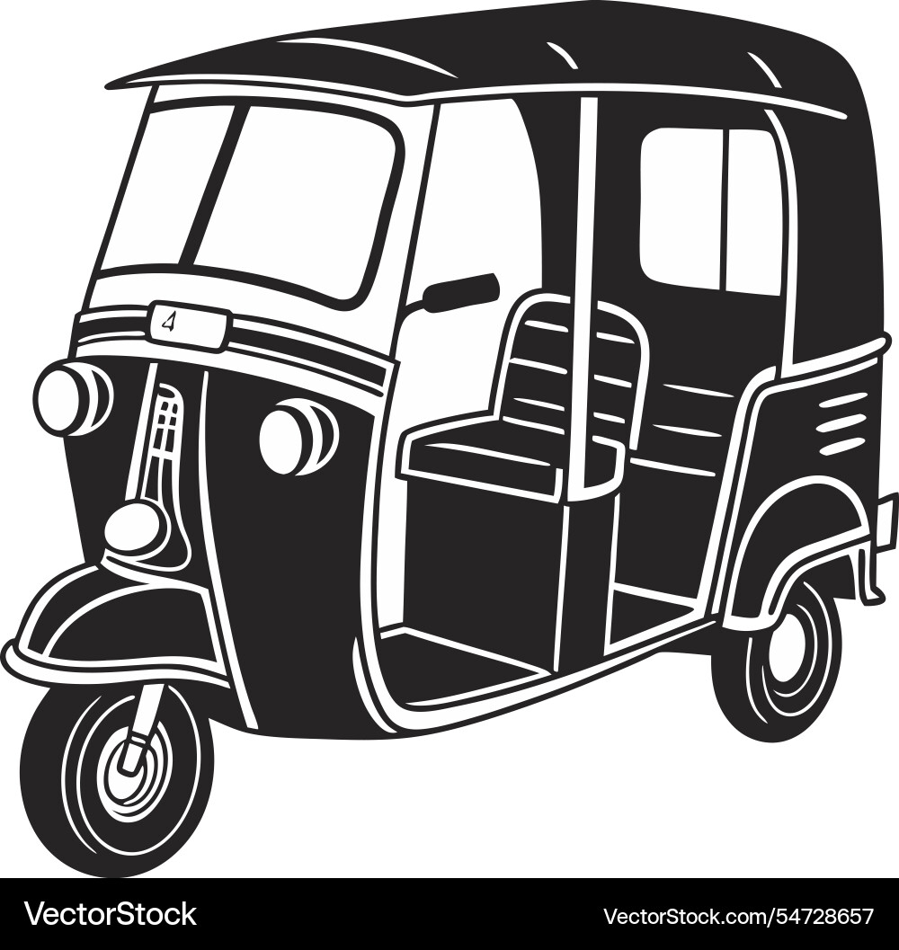 Auto rickshaw Royalty Free Vector Image - VectorStock