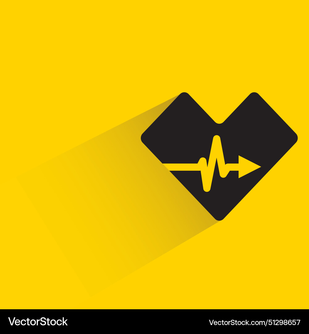 Heart and arrow pulse Royalty Free Vector Image