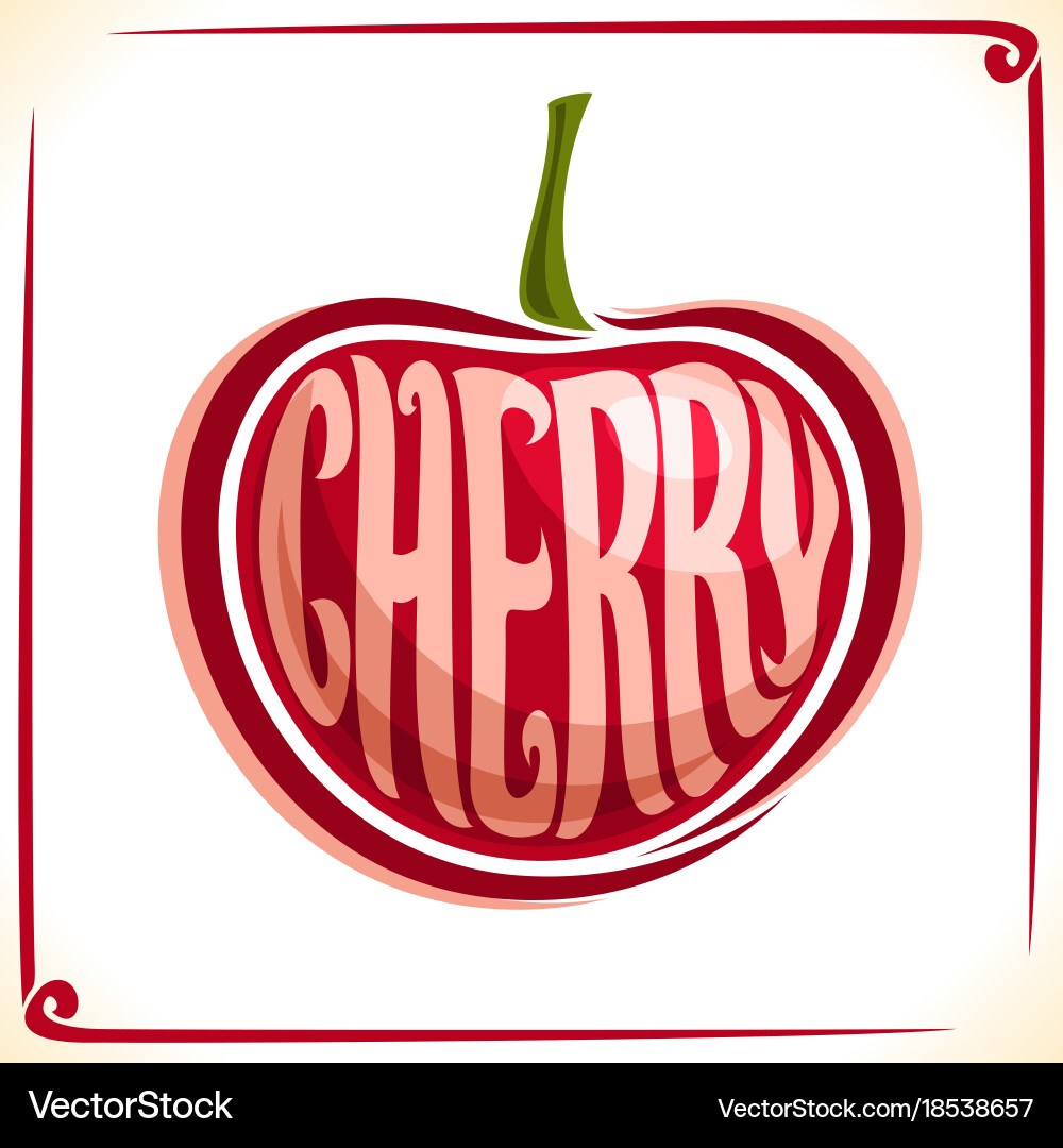 Logo for cherry Royalty Free Vector Image - VectorStock