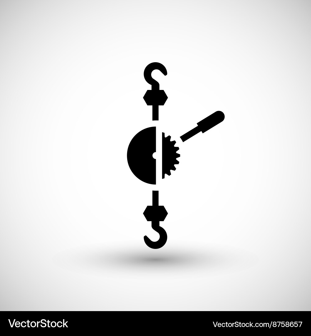 Mechanical hoist icon Royalty Free Vector Image