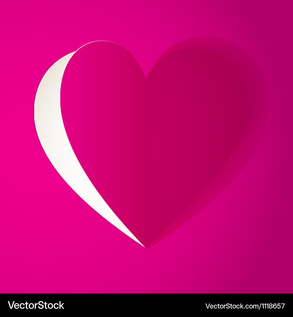 Paper heart Royalty Free Vector Image - VectorStock
