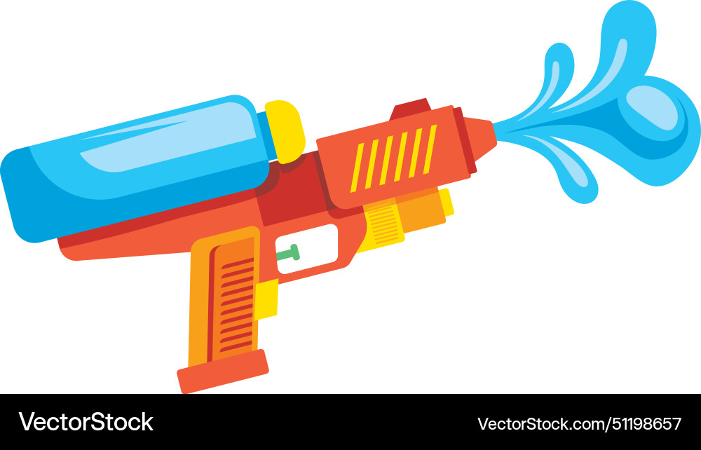 Thingyan festival plastic water gun Royalty Free Vector