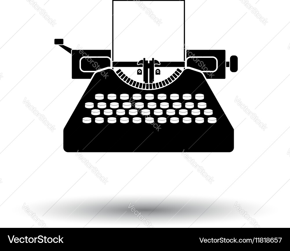 Typewriter icon Royalty Free Vector Image - VectorStock