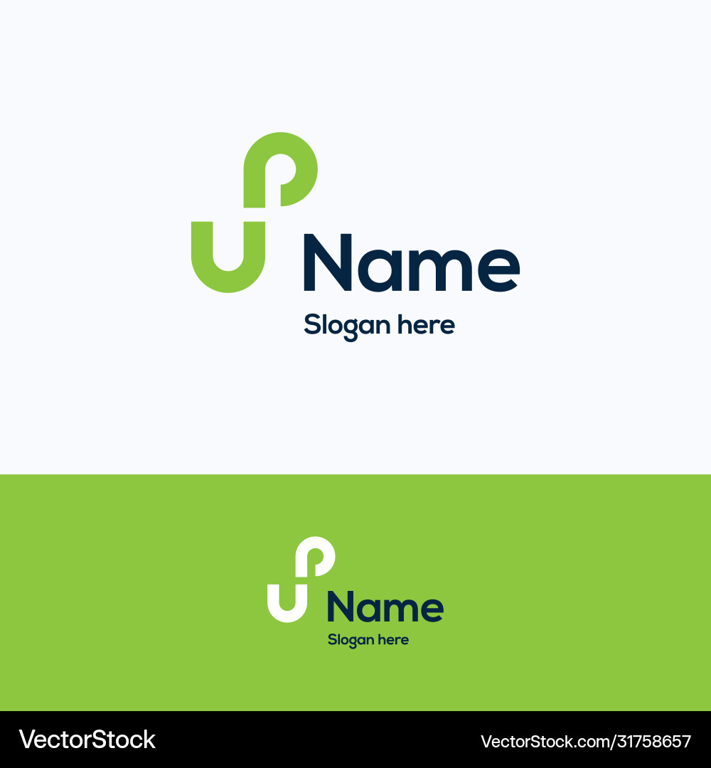 Up name logo Royalty Free Vector Image - VectorStock
