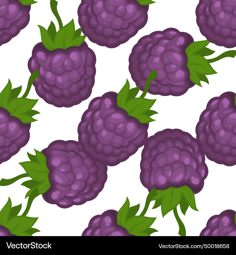 Blackberry seamless pattern featuring Royalty Free Vector