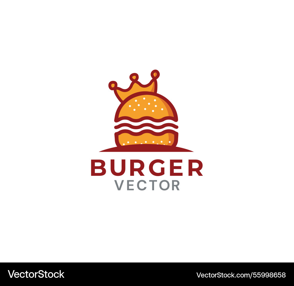 Burger house logo design Royalty Free Vector Image