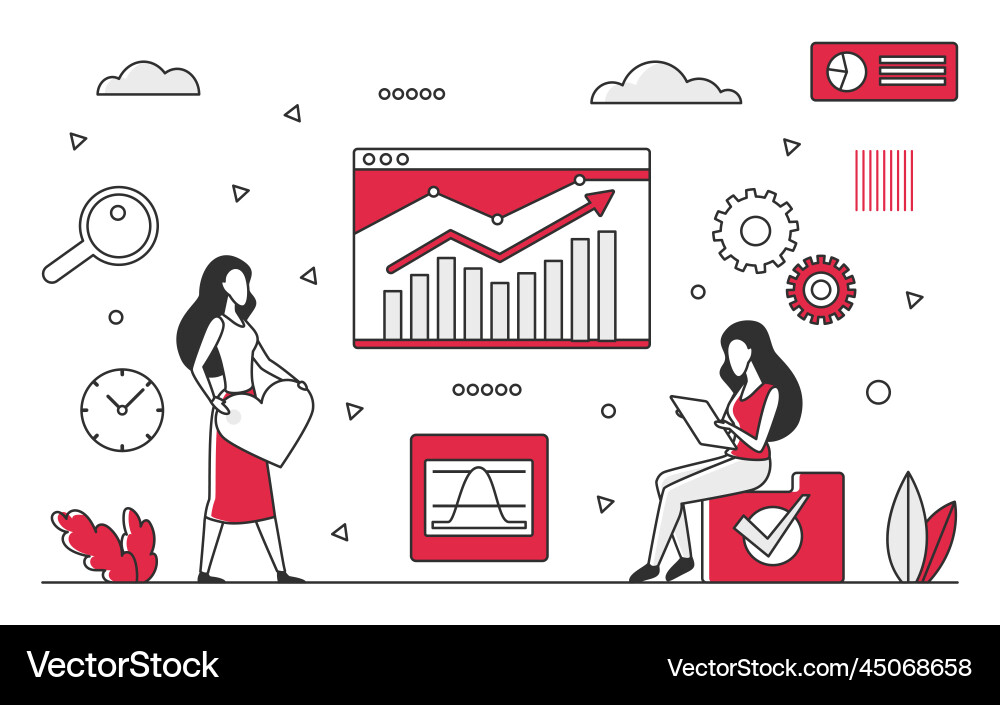 Positive market trend Royalty Free Vector Image