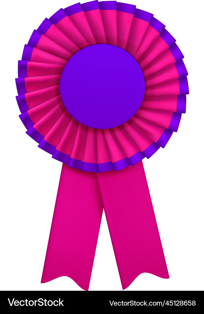 Purple badge award composition Royalty Free Vector Image