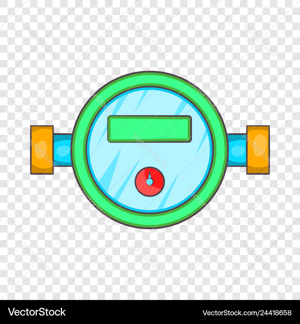 Water meter icon in cartoon style Royalty Free Vector Image