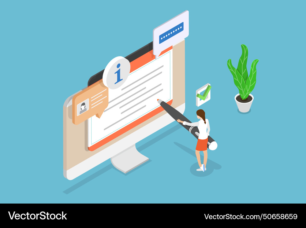 3d isometric flat of filling Royalty Free Vector Image
