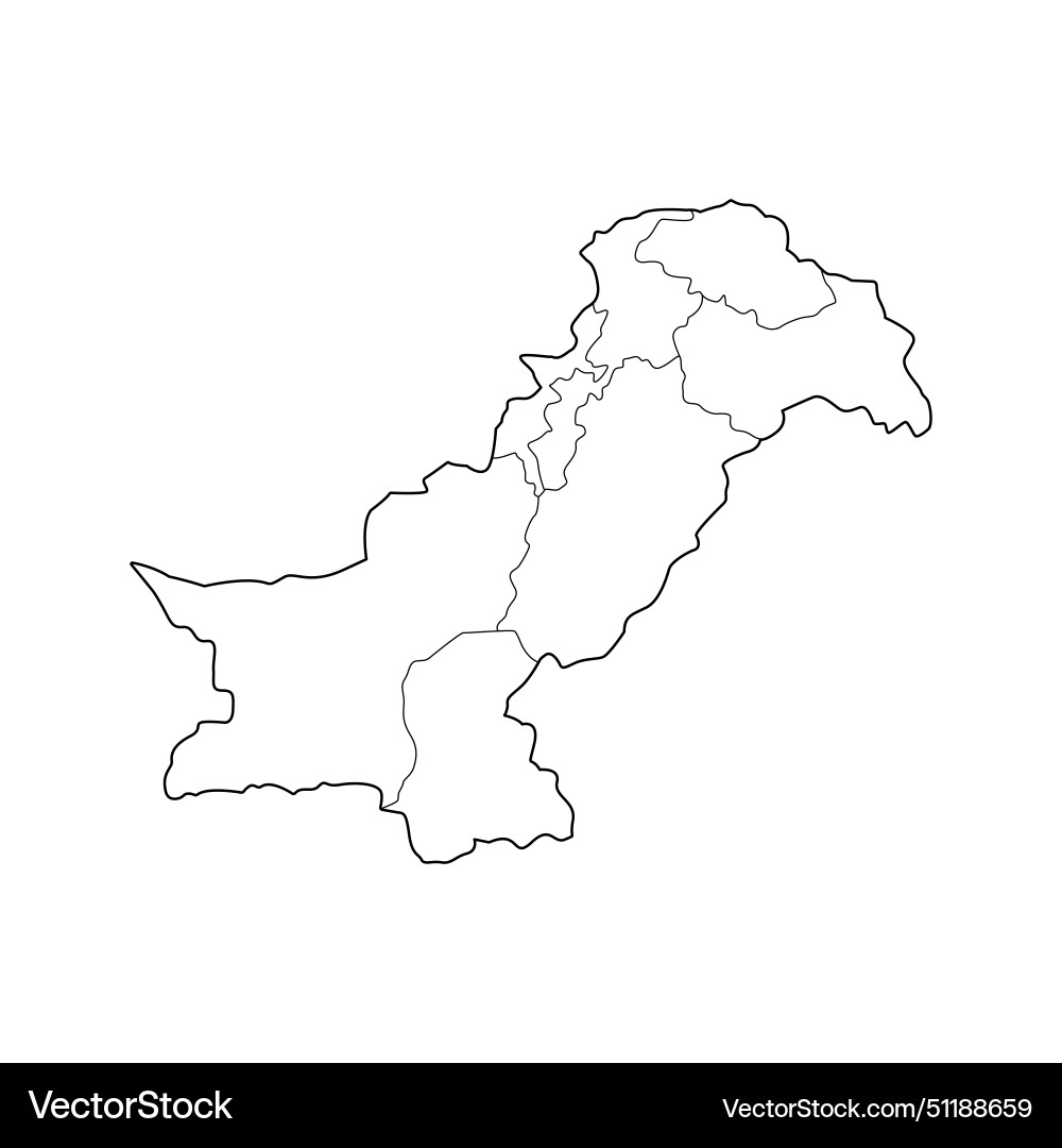 Übersichtskarte des Pakistan-Symbols Lizenzfreier Vektor