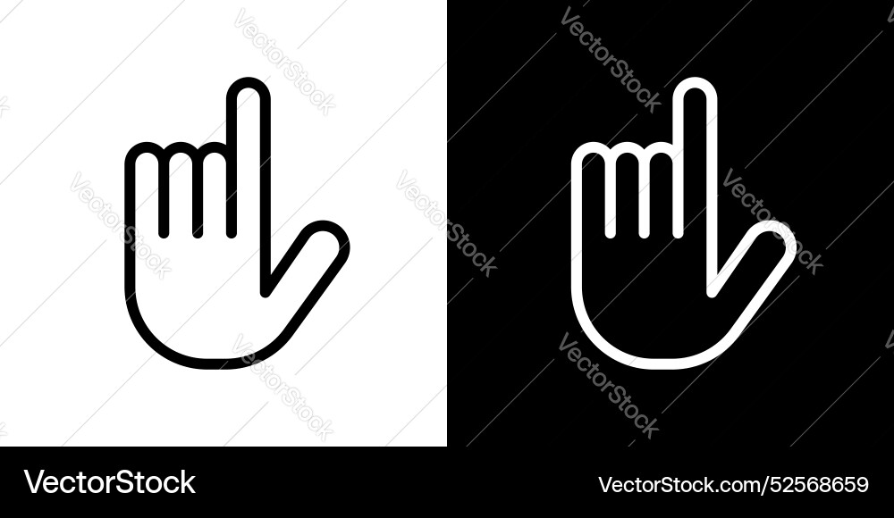 Pointing hand icon set on white background Vector Image