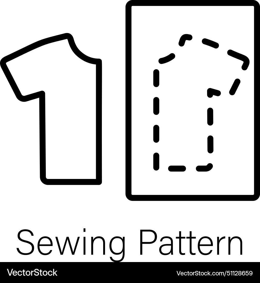 Sewing pattern Royalty Free Vector Image - VectorStock