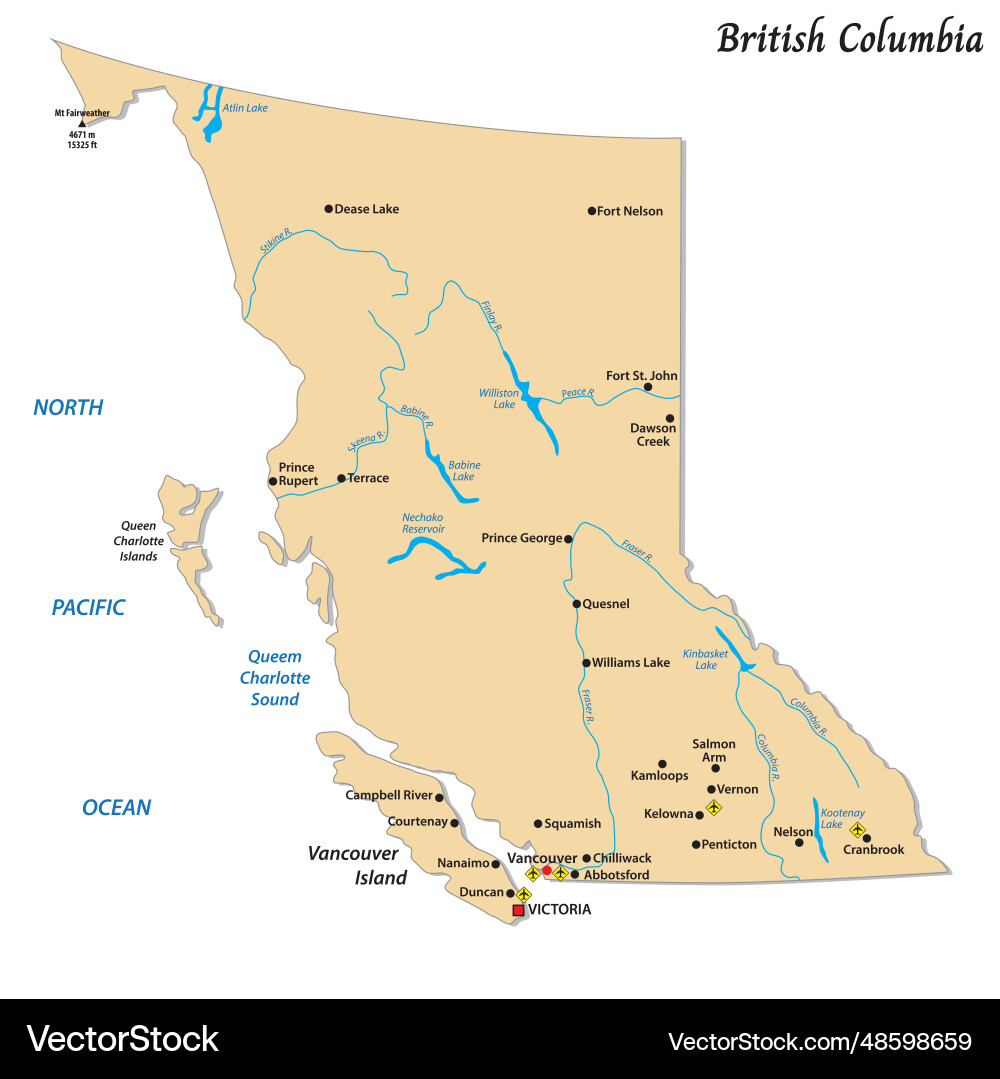 British Columbia Detailed Map Alberta And British Columbia, Travel Map