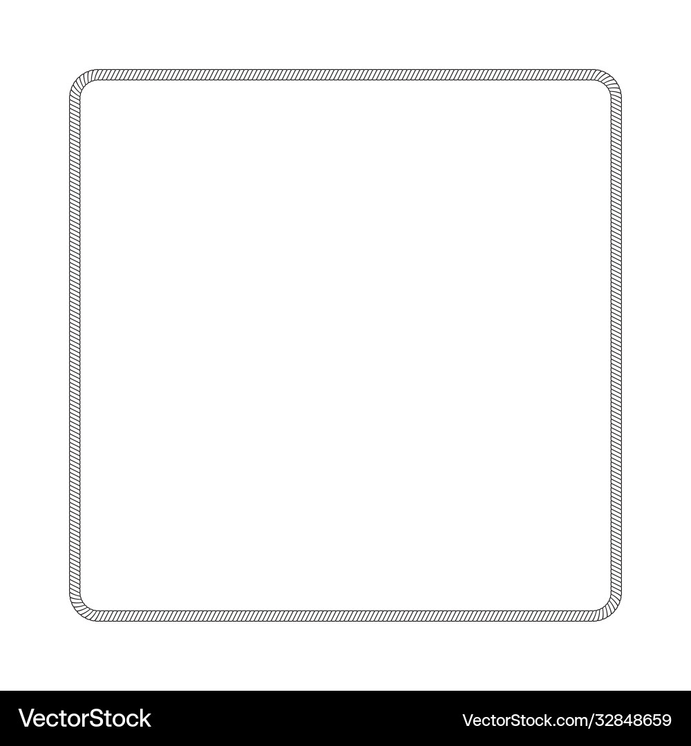 Square frame or border made rope cord cable Vector Image
