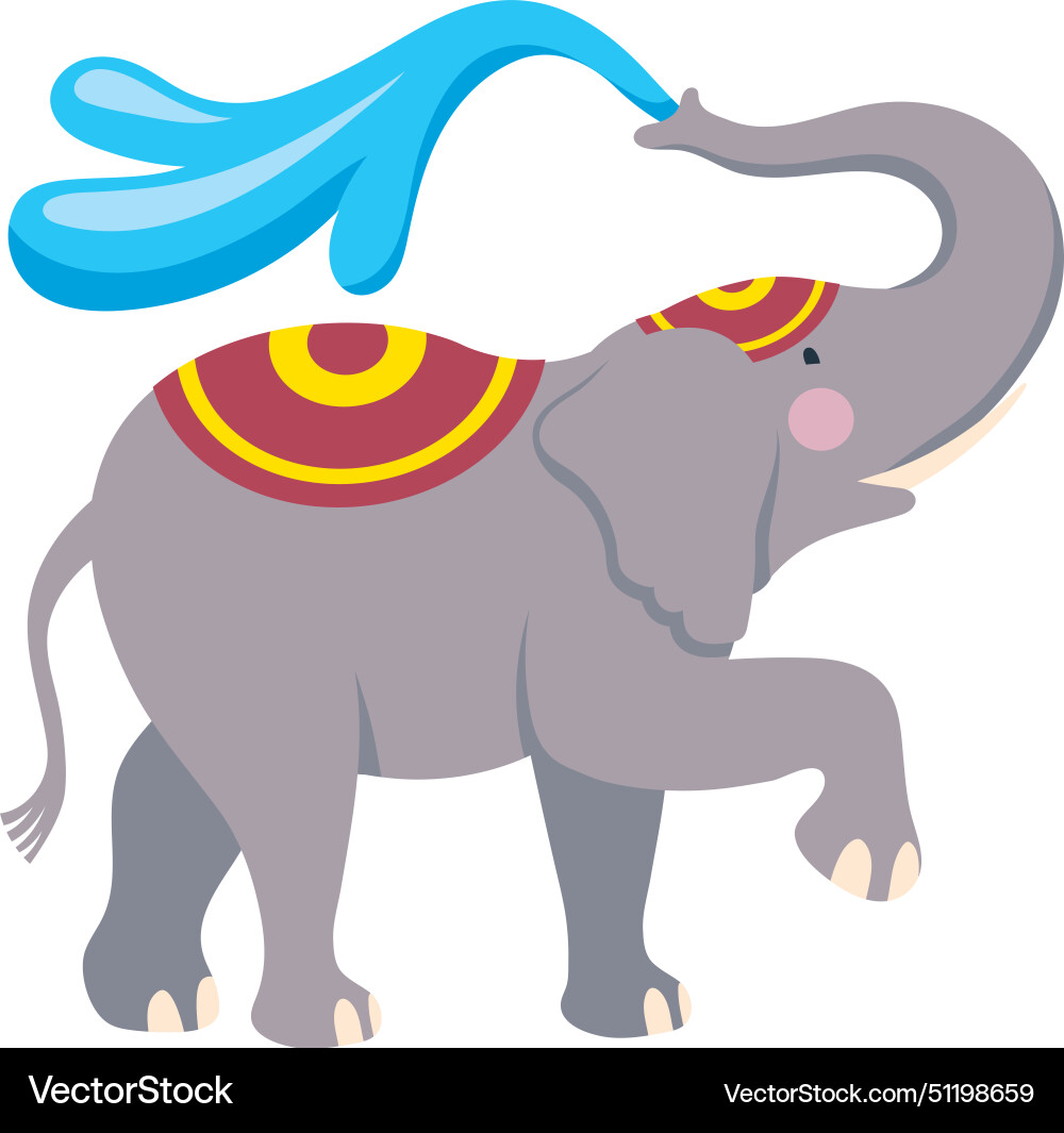 Thingyan festival elephant Royalty Free Vector Image