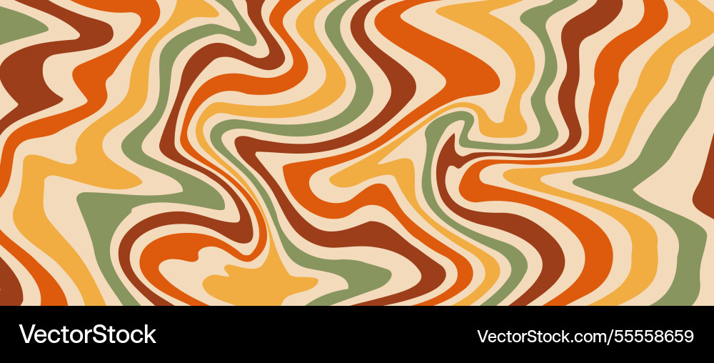 Trendy background in retro 70s60s style Royalty Free Vector