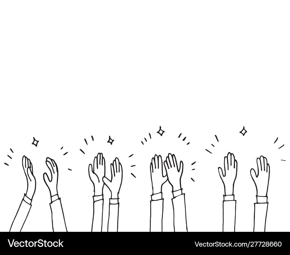 Doodle design element applause Royalty Free Vector Image