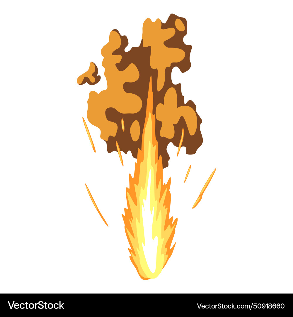 Gun flashe or gunshot animation fire explosion Vector Image