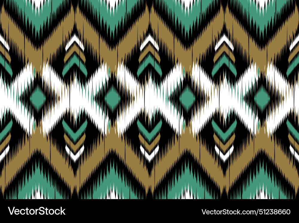 Ikat ethnic aztec seamless pattern tribal striped Vector Image