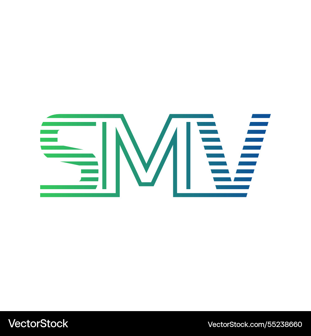 Modern smv logo design letter minimalist Vector Image
