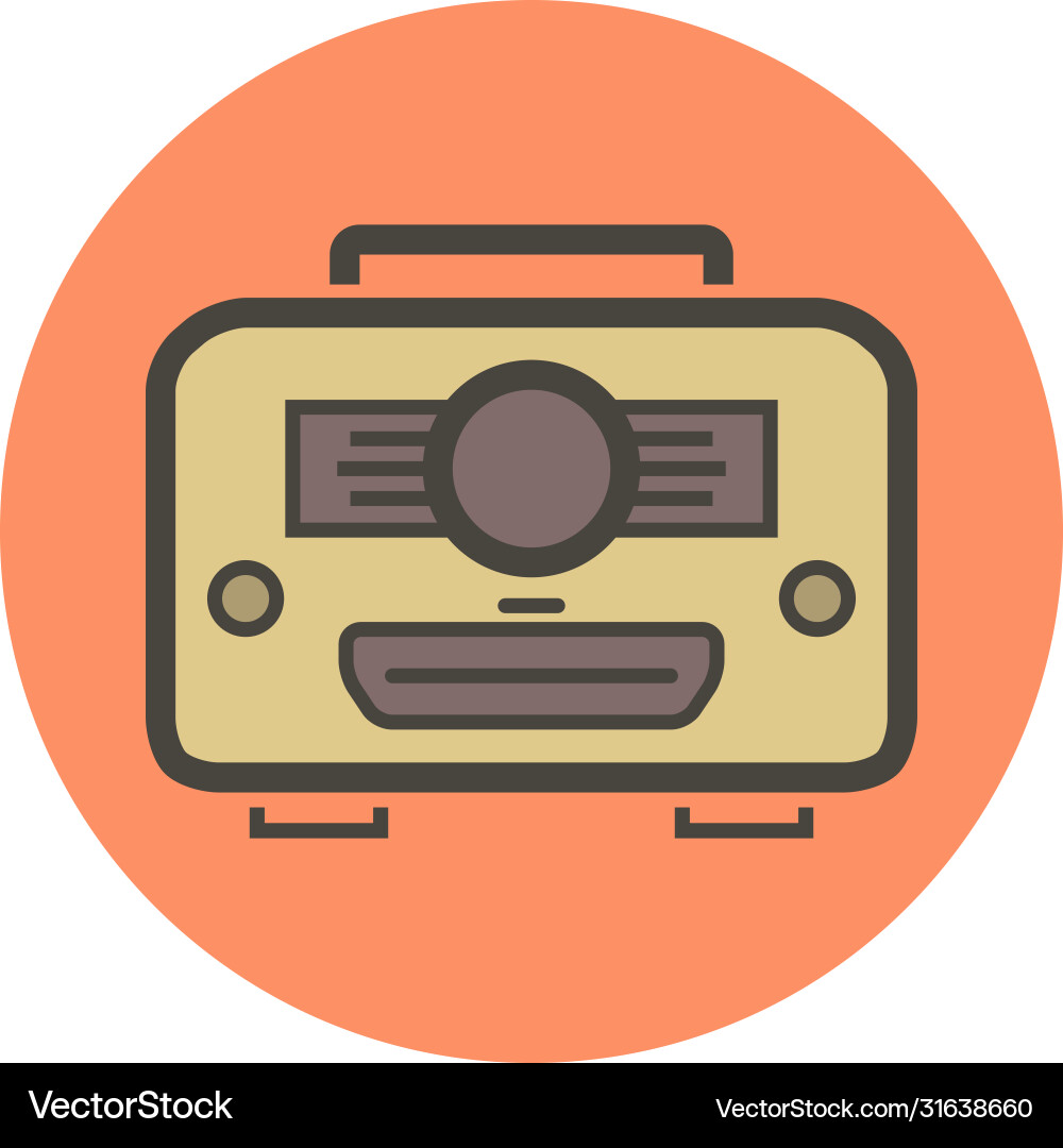 Old model radio Royalty Free Vector Image - VectorStock
