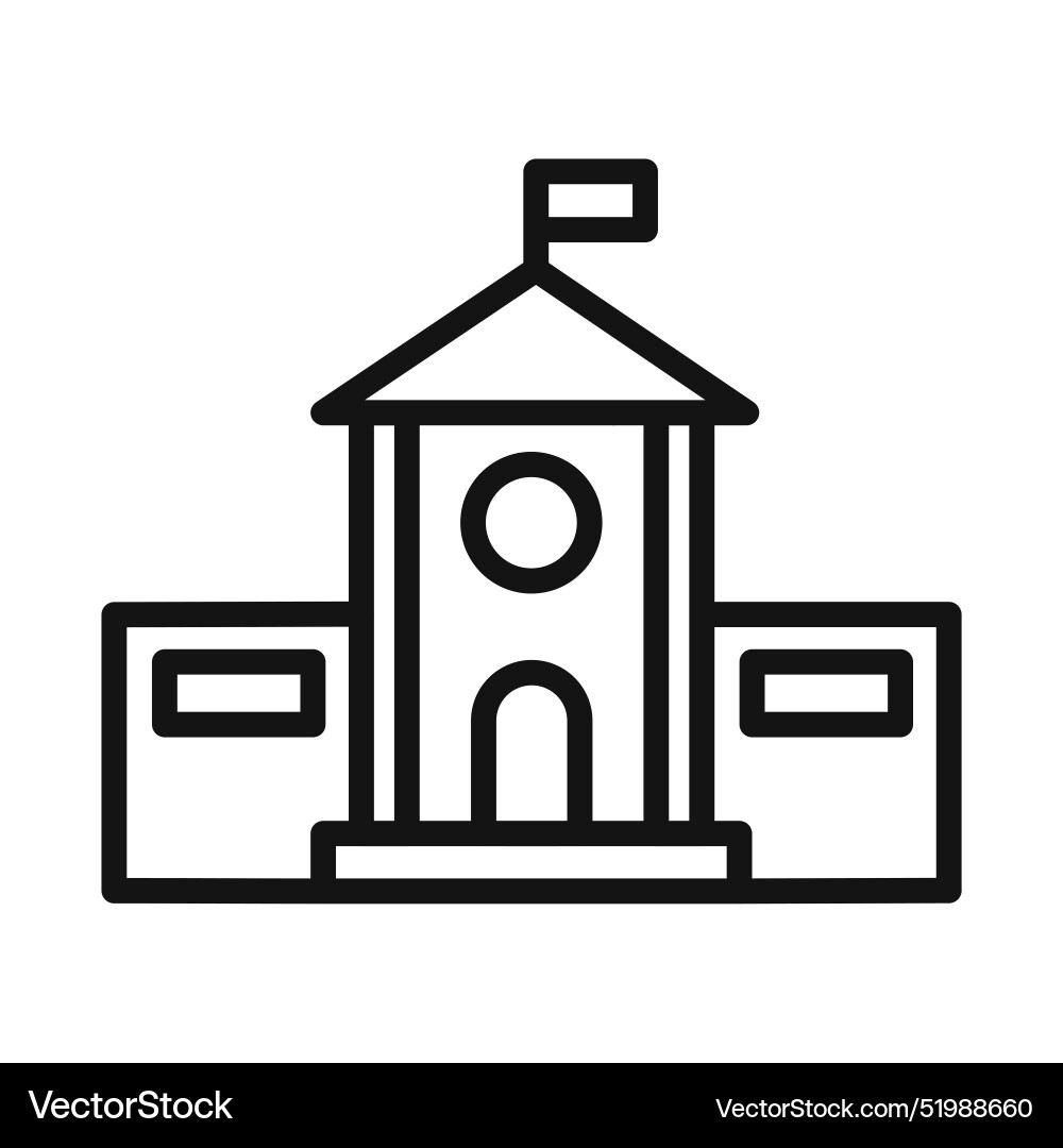 School building icon ideal for education Vector Image