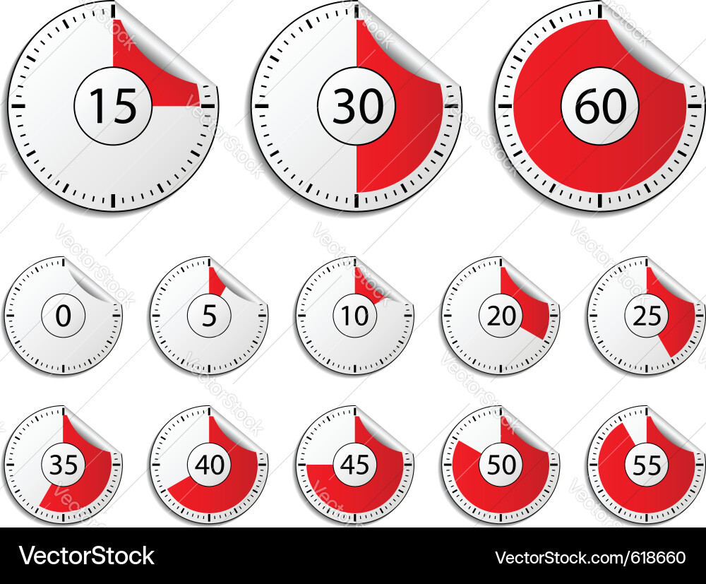 Timer Aufkleber Lizenzfreies Vektorbild - VectorStock