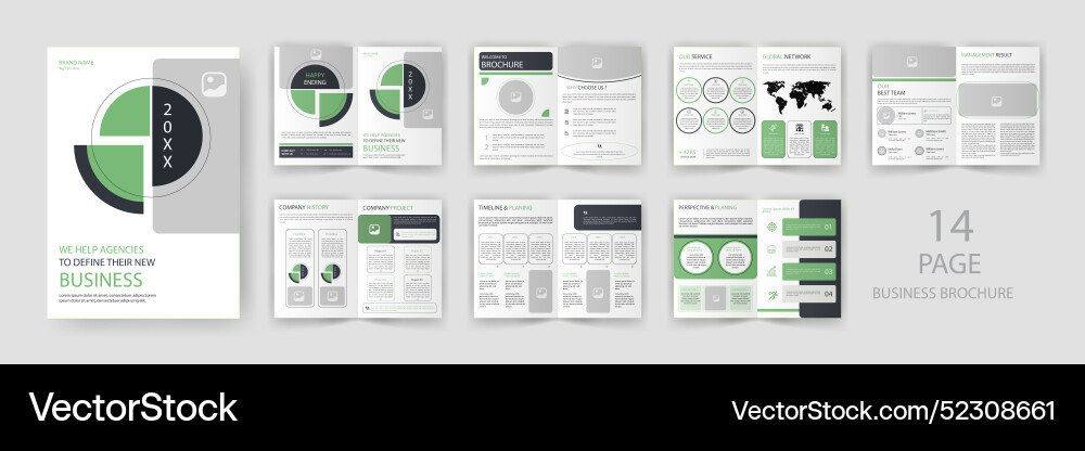 Abstract company profile brochure template Vector Image