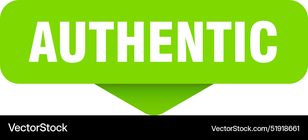 Authentic sticker sign on transparent Royalty Free Vector