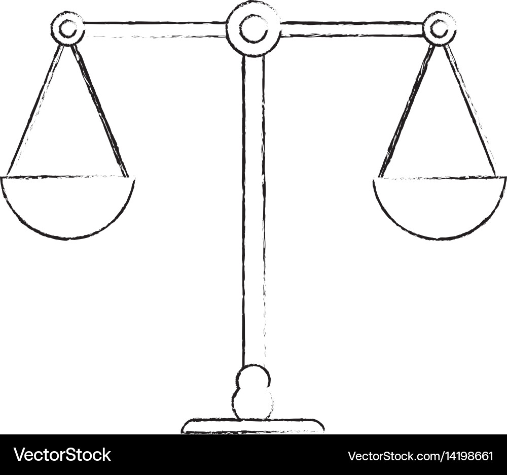 Balance Justice Drawing Justice Scale Drawing Vector Images (over