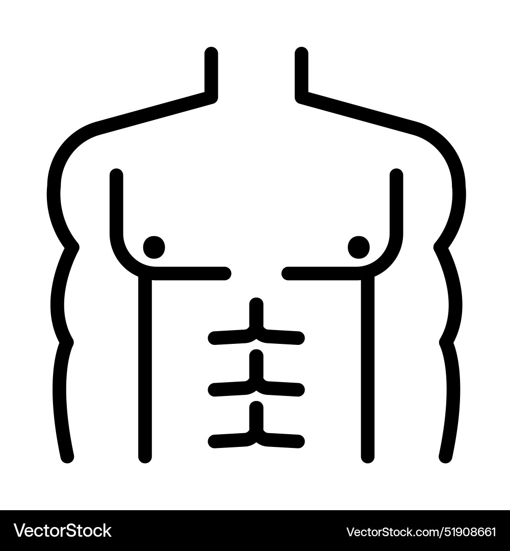 Bodybuilding icon in thin line style graphic Vector Image
