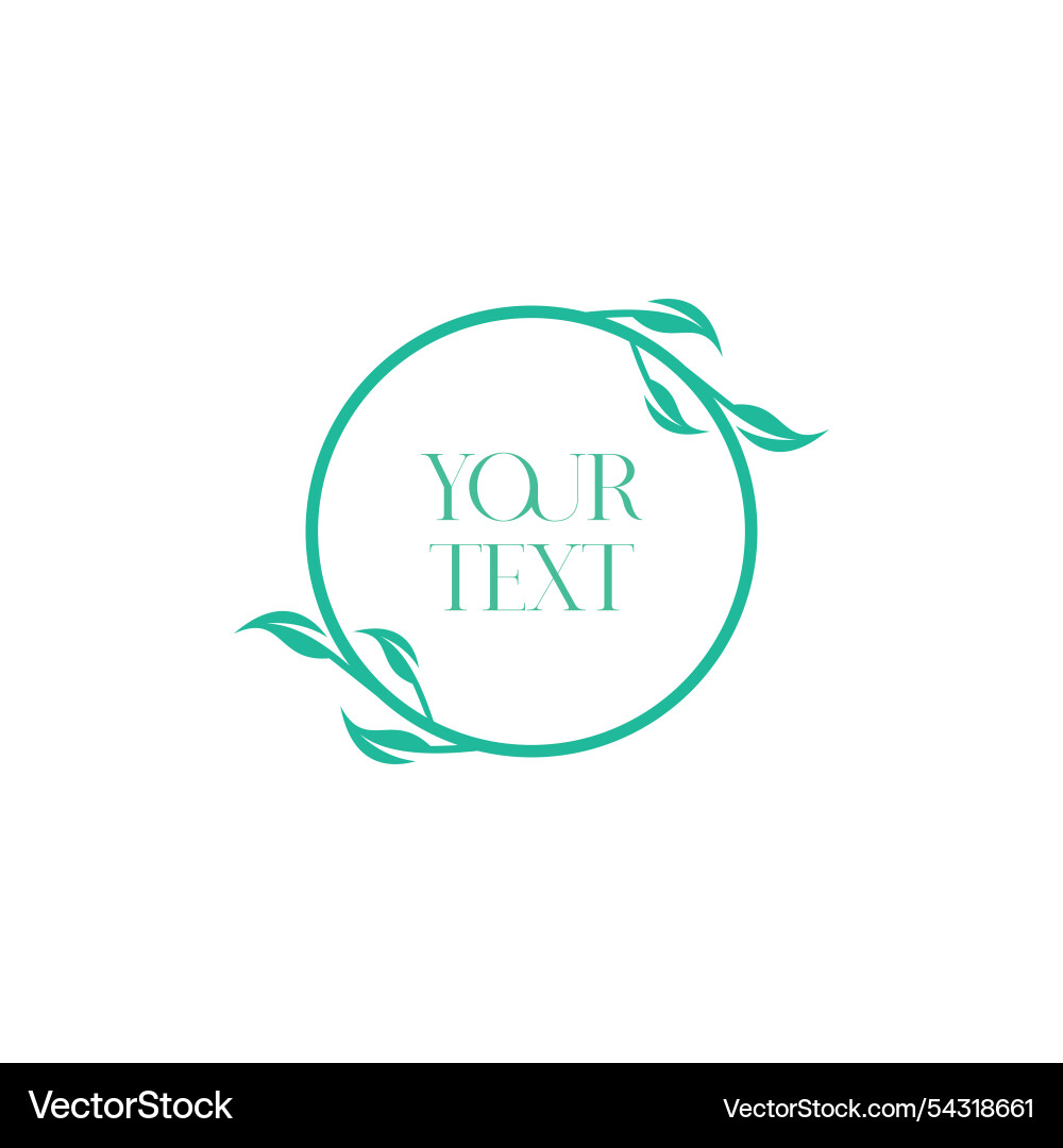 Circular natural design element frame template Vector Image