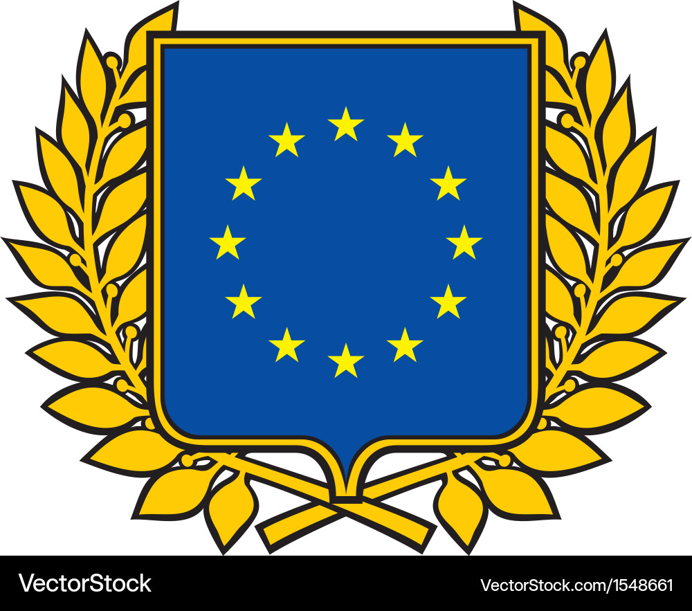 European union emblem Royalty Free Vector Image