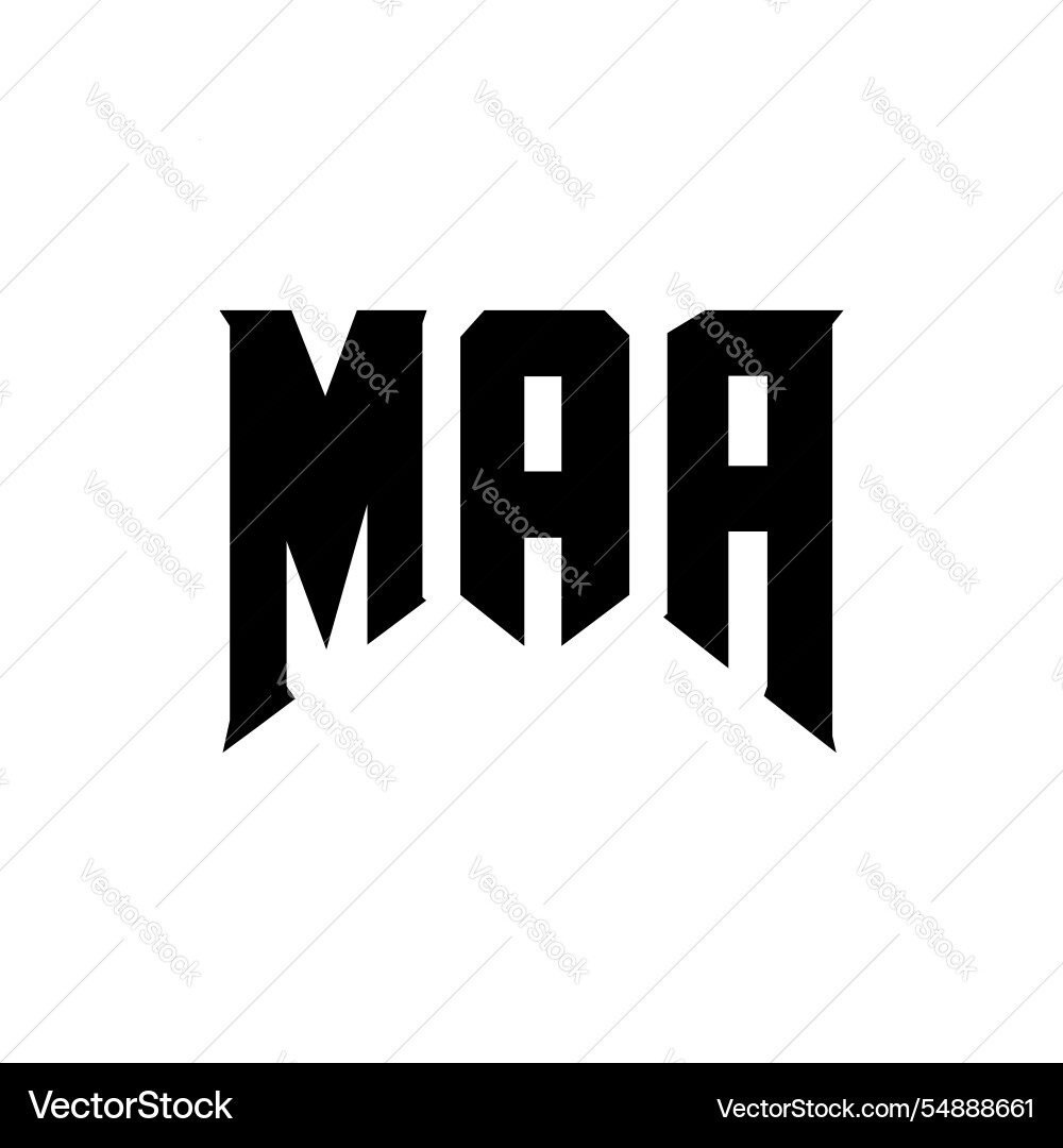 Maa letter logo design for technology company Vector Image